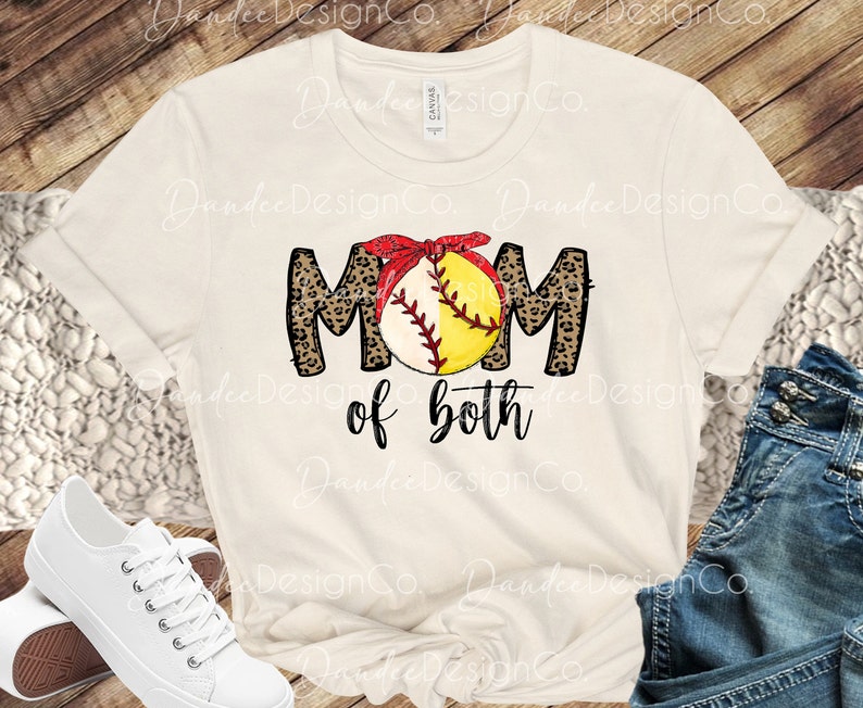 MOM of Both PNG Softball Mom PNG Baseball Mom Png - Etsy