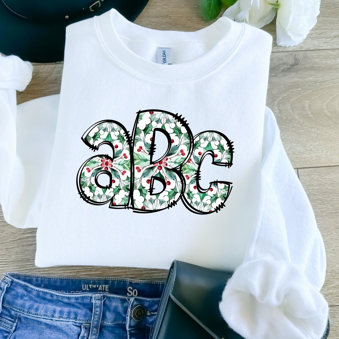 Christmas Doodle Letters, Alphabet PNG Set, Sublimation Design, Alpha ...