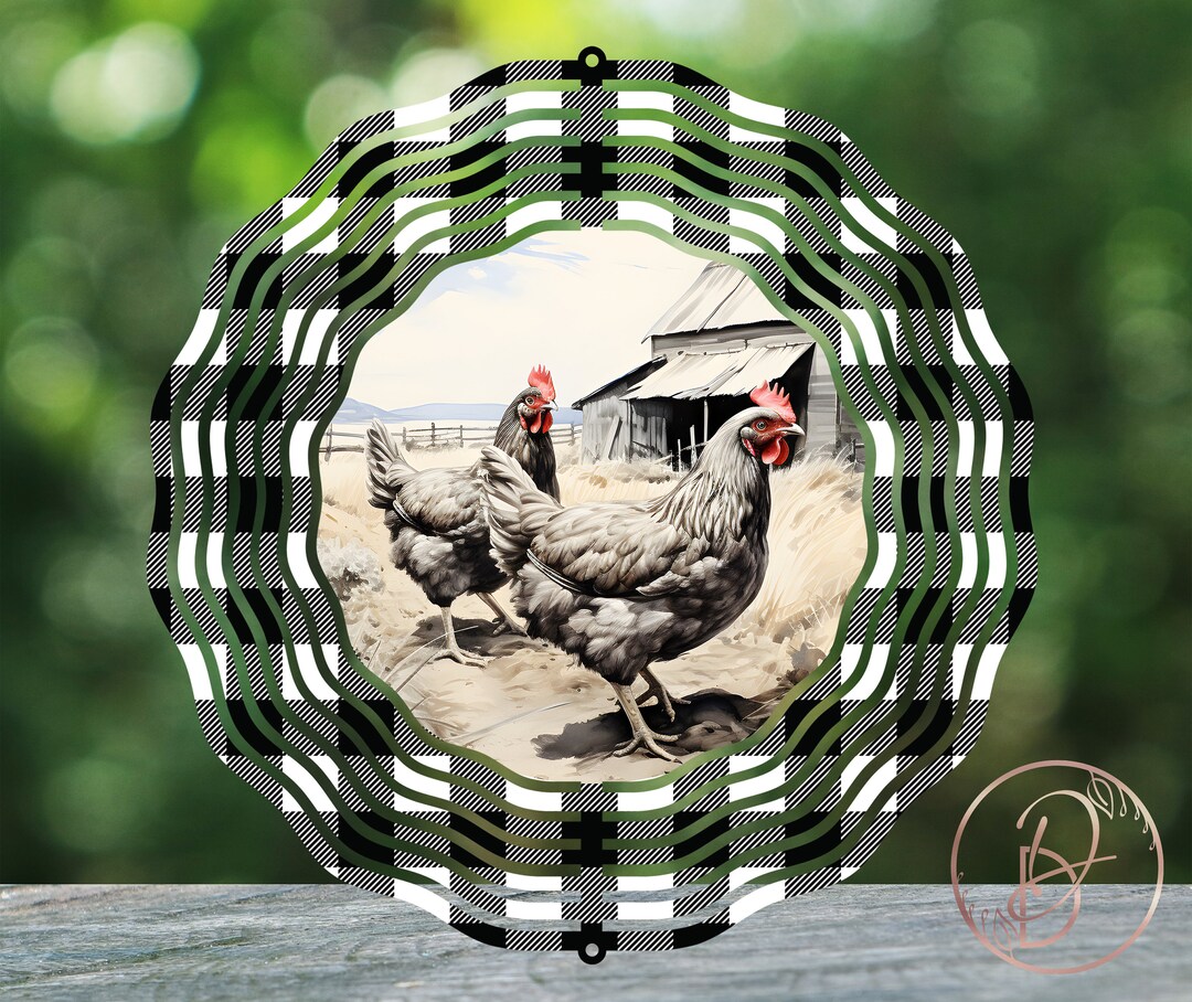 Wind Spinner PNG, Chicken Wind Spinner Design, Hen and Rooster Wind ...