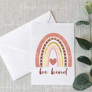 Be Kind Boho Rainbow PNG, Be Kind Boho Rainbow Sublimation Design, Be ...