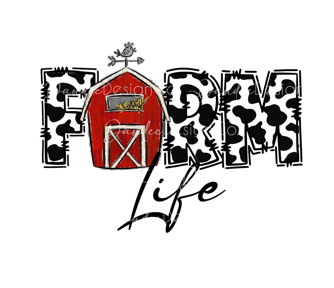 Farm Life PNG, Farm Life Sublimation Design, Farm PNG, Red Barn PNG ...