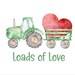 Valentine Tractor PNG, Valentine Tractor Sublimation Design, Green ...