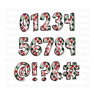 Christmas Doodle Letters, Alphabet PNG Set, Sublimation Design, Alpha ...