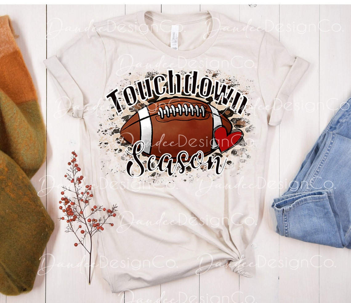 Touchdown Season PNG Football Sublimation Design Leopard - Etsy