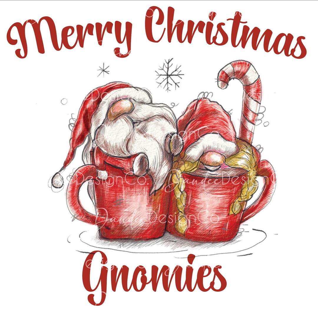 Merry Christmas Gnomies PNG / Christmas Gnomes Sublimation Design ...