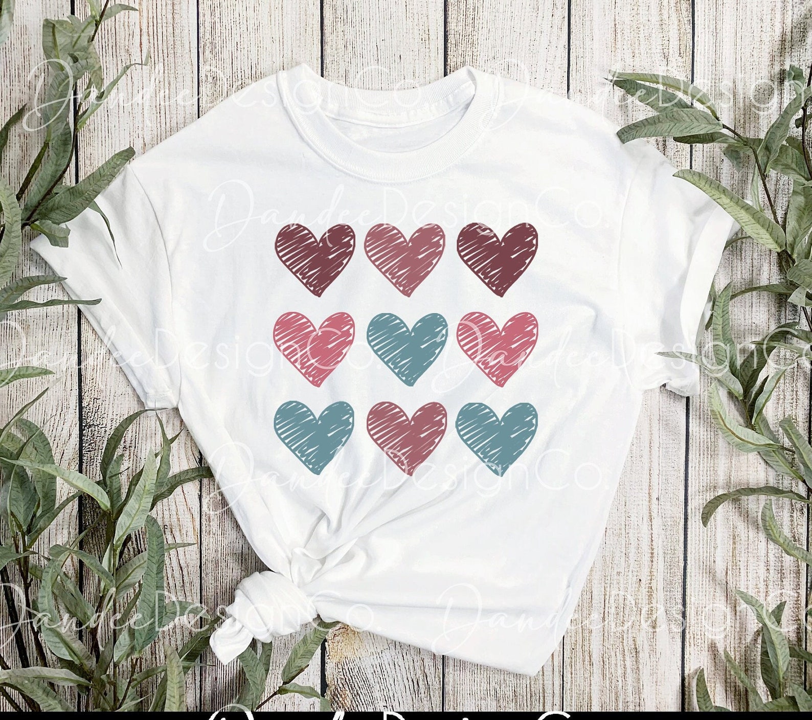 Boho Hearts Valentine PNG, Boho Hearts Valentine Sublimation Design ...