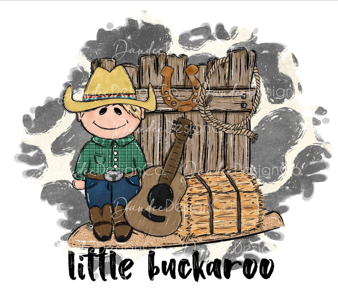 Little Buckaroo PNG, Little Buckaroo Sublimation Design, Cowhide ...