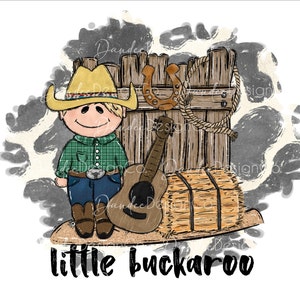 Little Buckaroo PNG, Little Buckaroo Sublimation Design, Cowhide ...