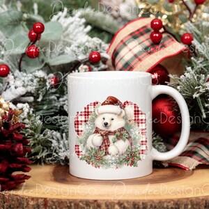 Christmas PNG, Christmas Bear, Sublimation Design, Christmas Polar Bear ...
