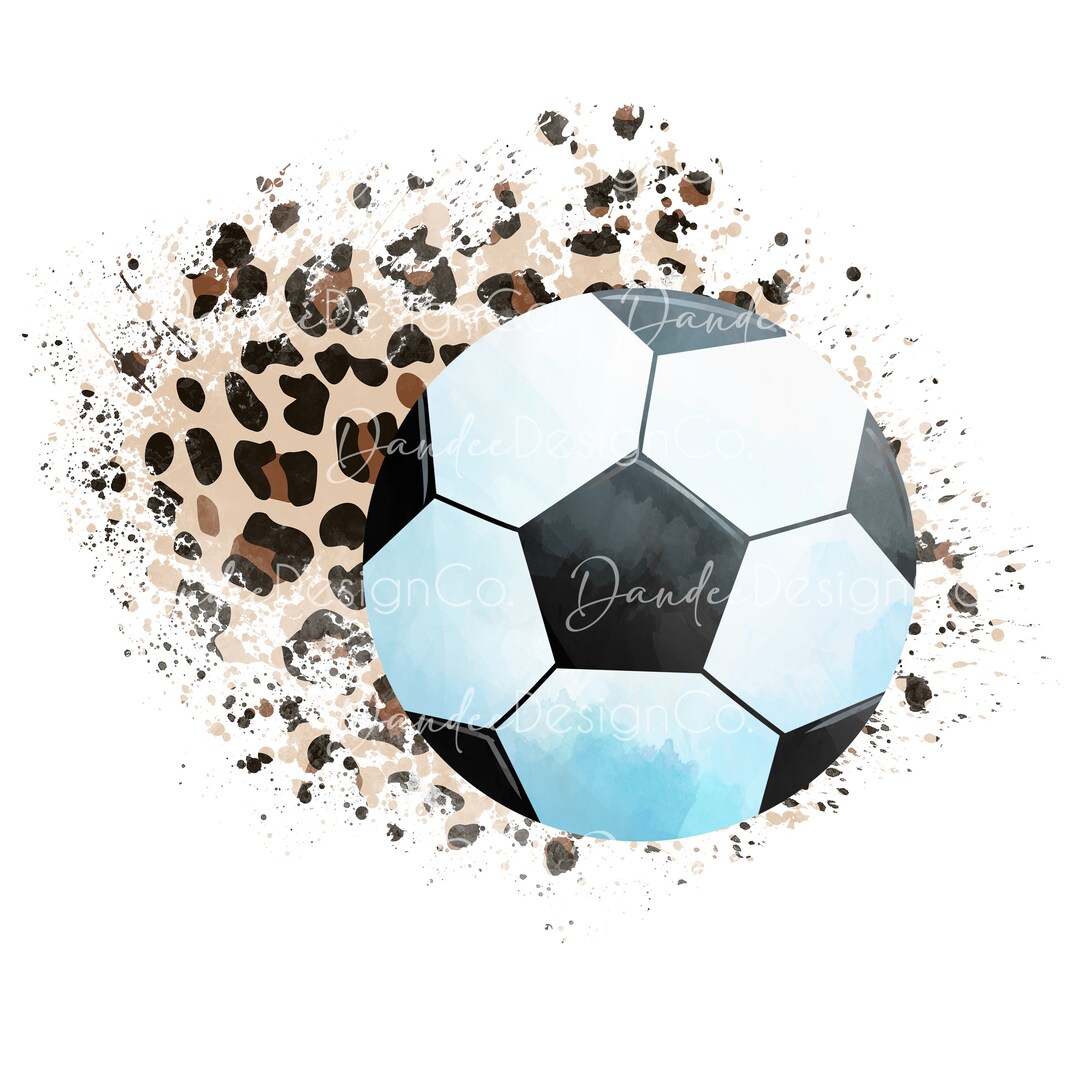 Soccer Ball PNG, Soccer Ball Sublimation Design, Leopard Print ...