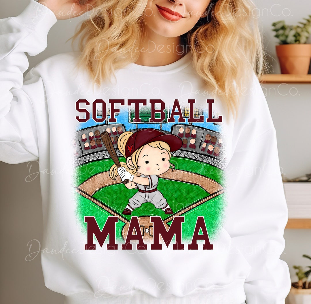Softball Mama PNG, Softball Mom Sublimation Design, Softball Player ...