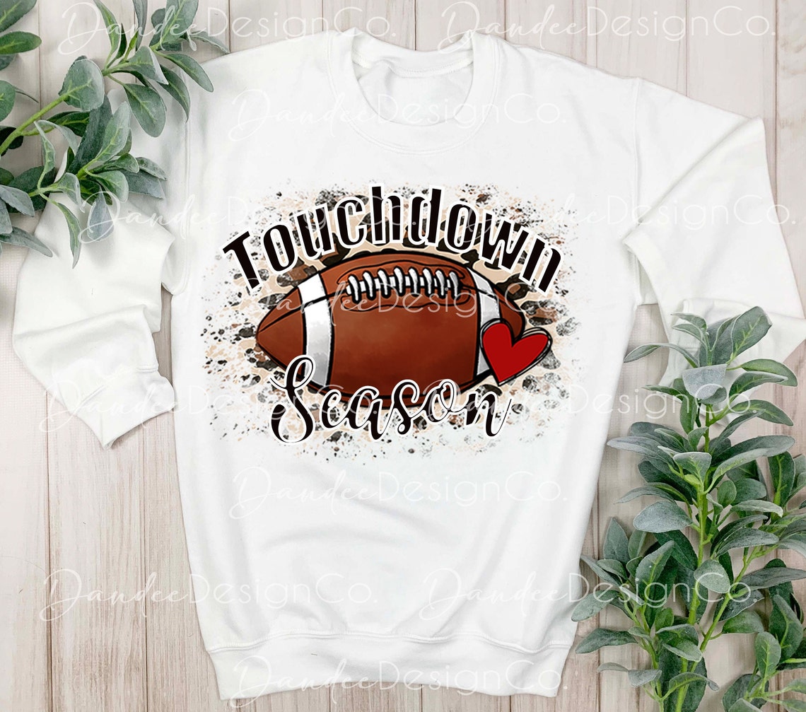 Touchdown Season PNG Football Sublimation Design Leopard - Etsy