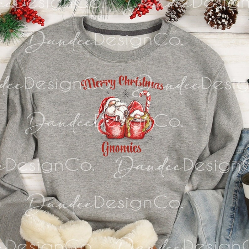 Merry Christmas Gnomies PNG / Christmas Gnomes Sublimation - Etsy