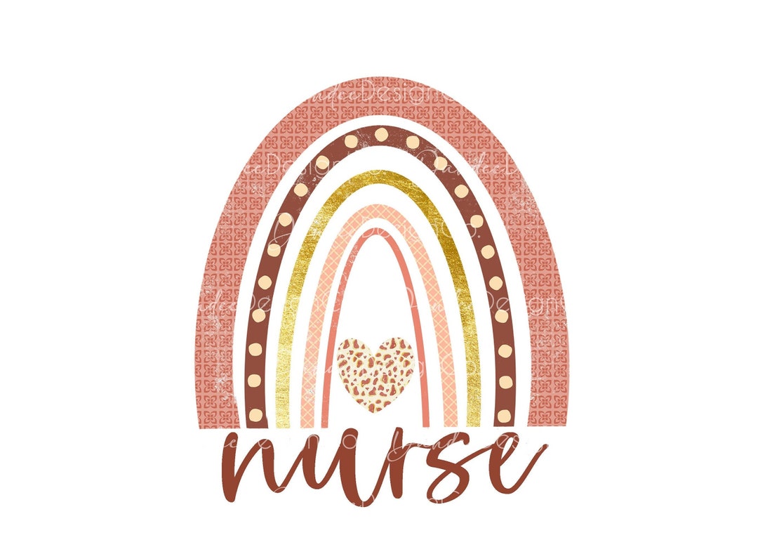 Nurse Boho Rainbow PNG Nurse Boho Rainbow Sublimation Design - Etsy