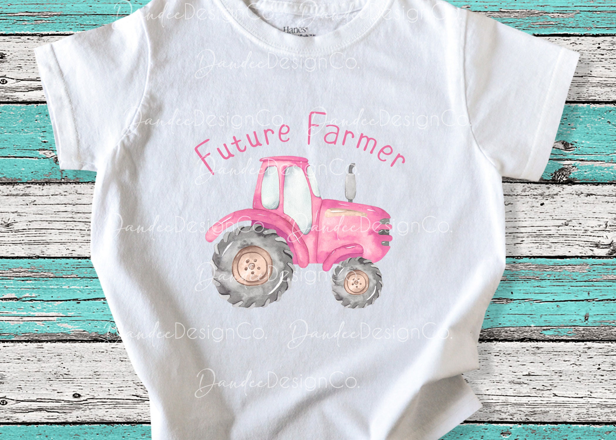 Future Farmer Pink Tractor PNG / Tractor Sublimation Design / - Etsy