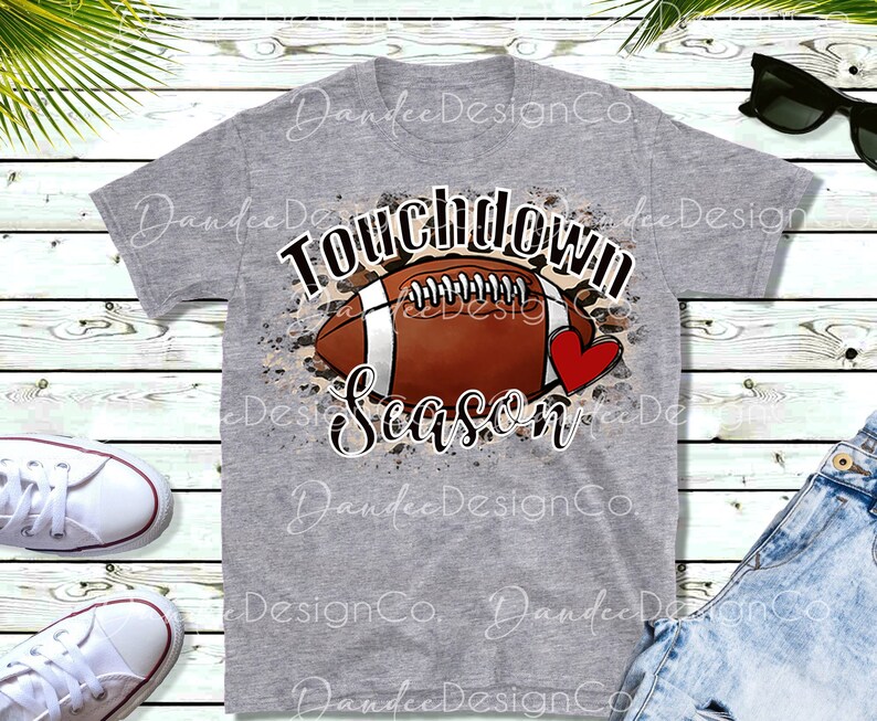 Touchdown Season PNG Football Sublimation Design Leopard - Etsy