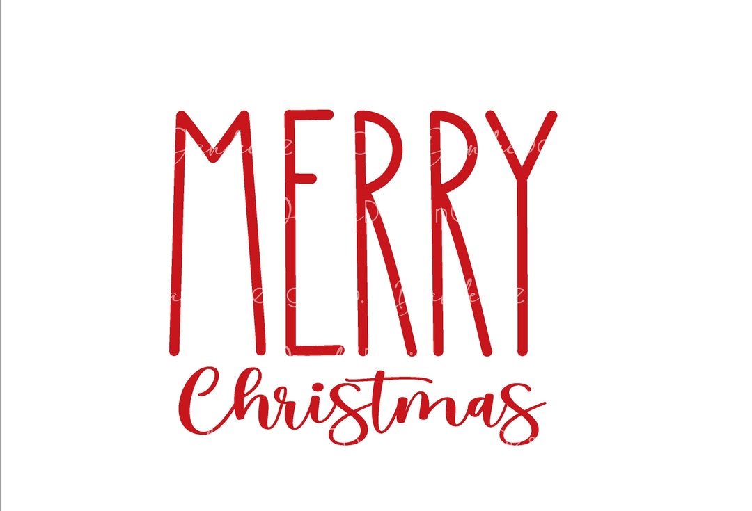 Merry Christmas With Farmhouse Font PNG, Christmas Sublimation Design ...