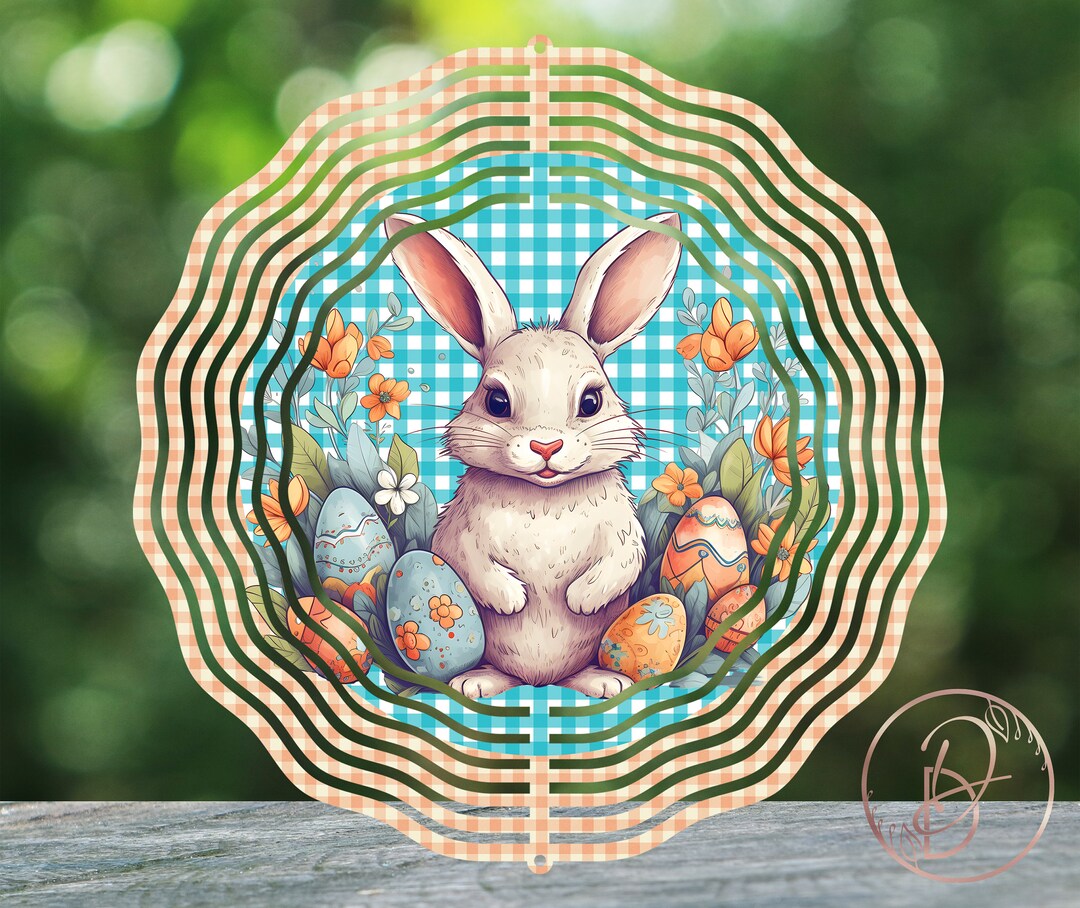 Easter Wind Spinner PNG, Easter Bunny Wind Spinner Design, Wind Spinner ...