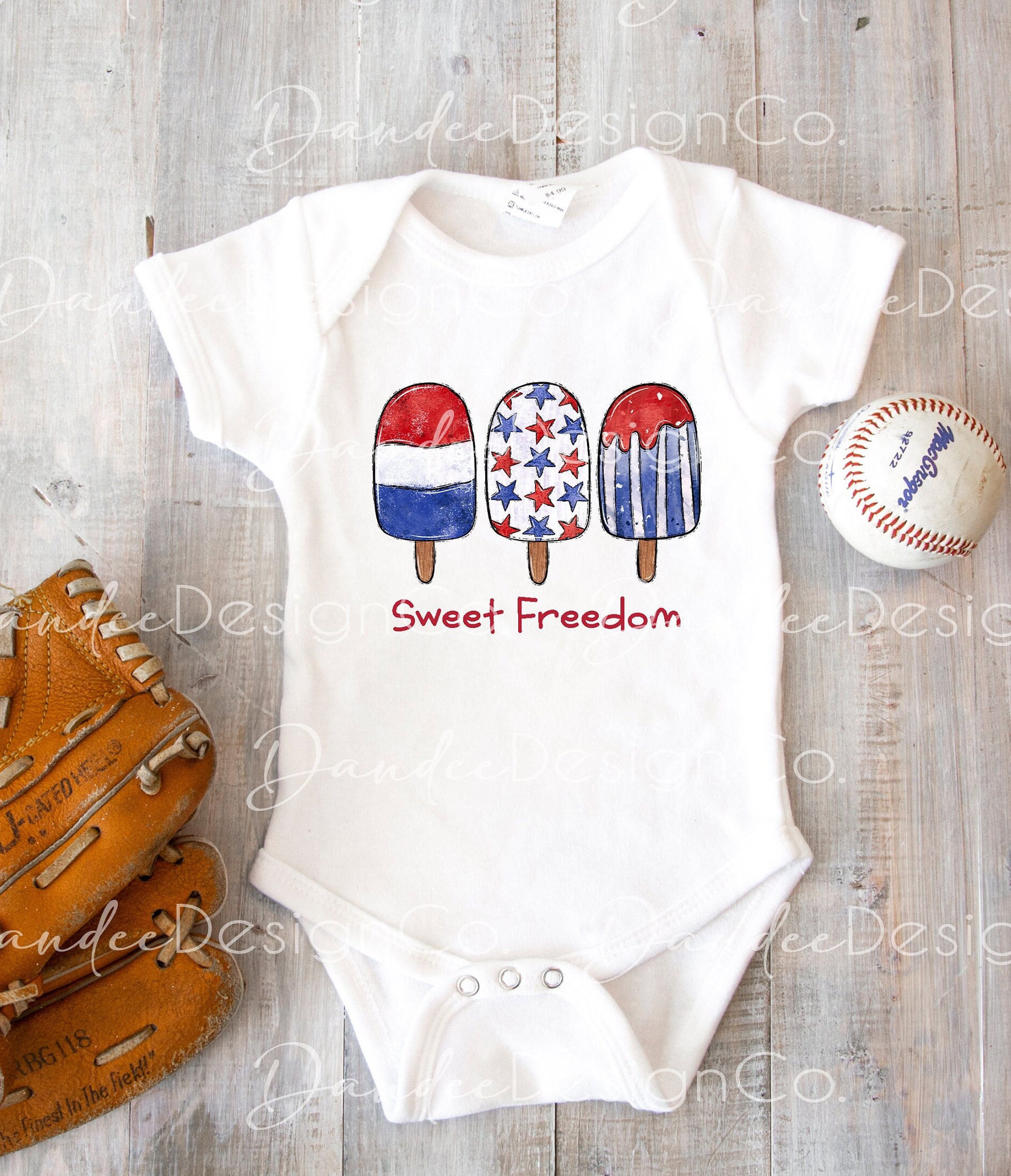 Sweet Freedom PNG USA Ice-cream American Popsicle Patriotic - Etsy