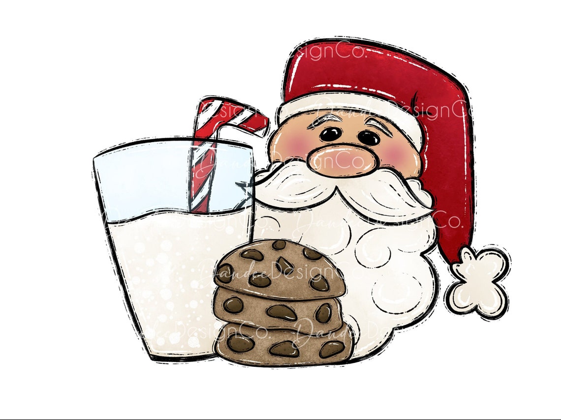 Milk and Cookies for Santa PNG Milk and Cookies for Santa - Etsy