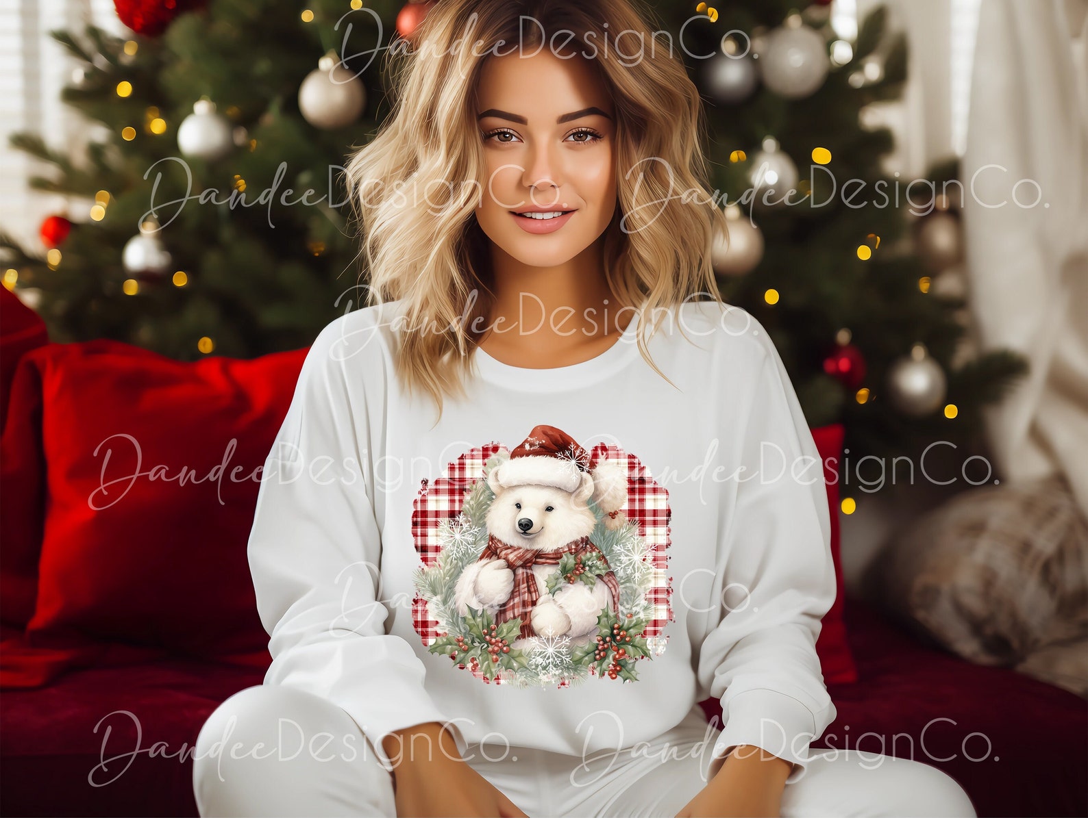 Christmas PNG, Christmas Bear, Sublimation Design, Christmas Polar Bear ...