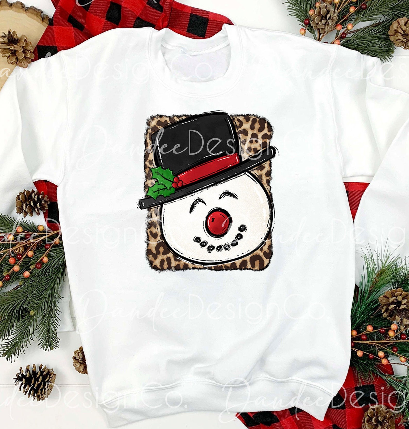 Snowman on Leopard Print Background PNG Snowman on Leopard - Etsy