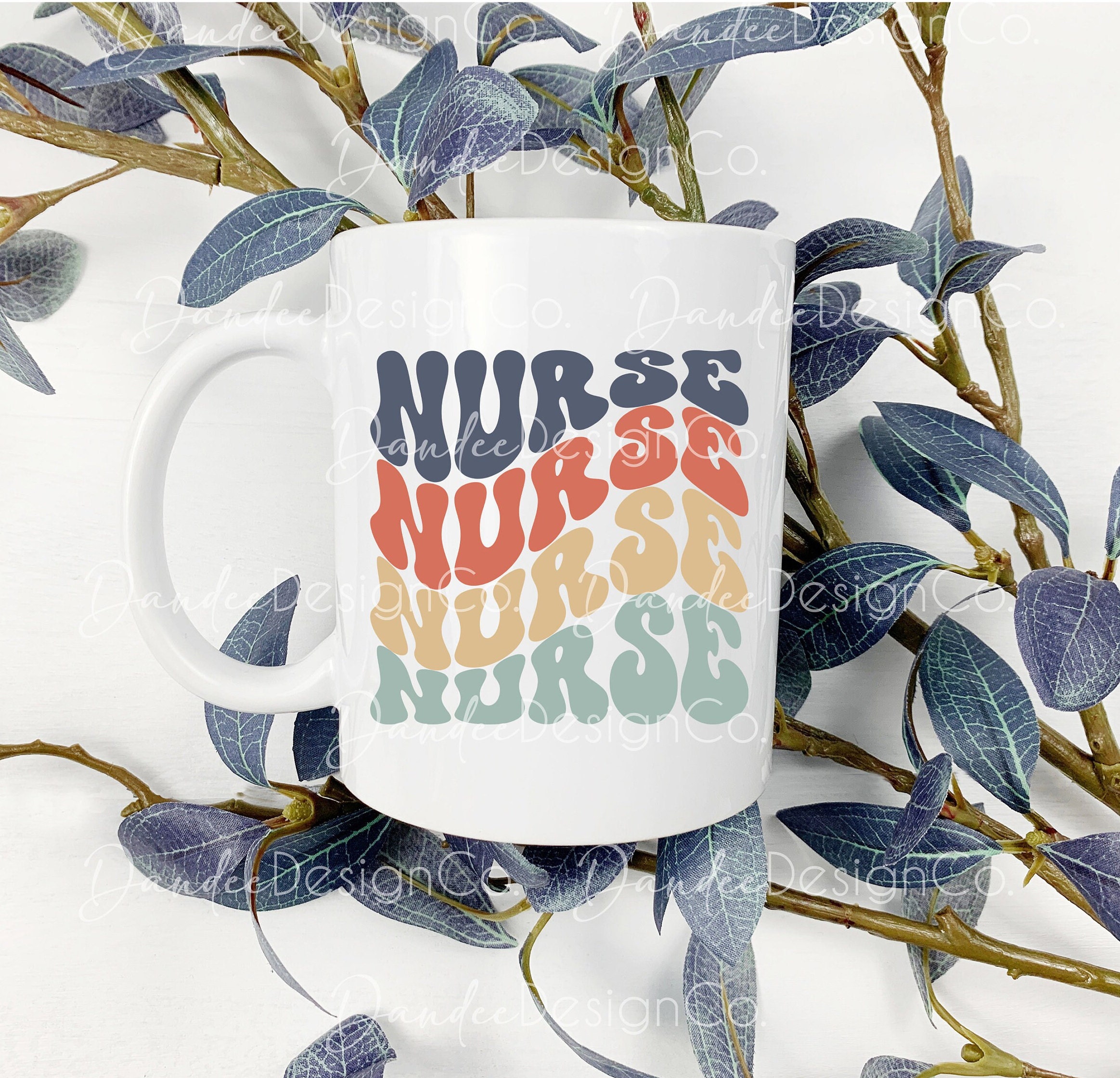Nurse PNG, Nurse Sublimation Design, Retro Wavy Nurse Design, Boho ...