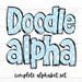 Floral Doodle Letters, Spring and Summer Flowers Alpha Set, Alphabet ...