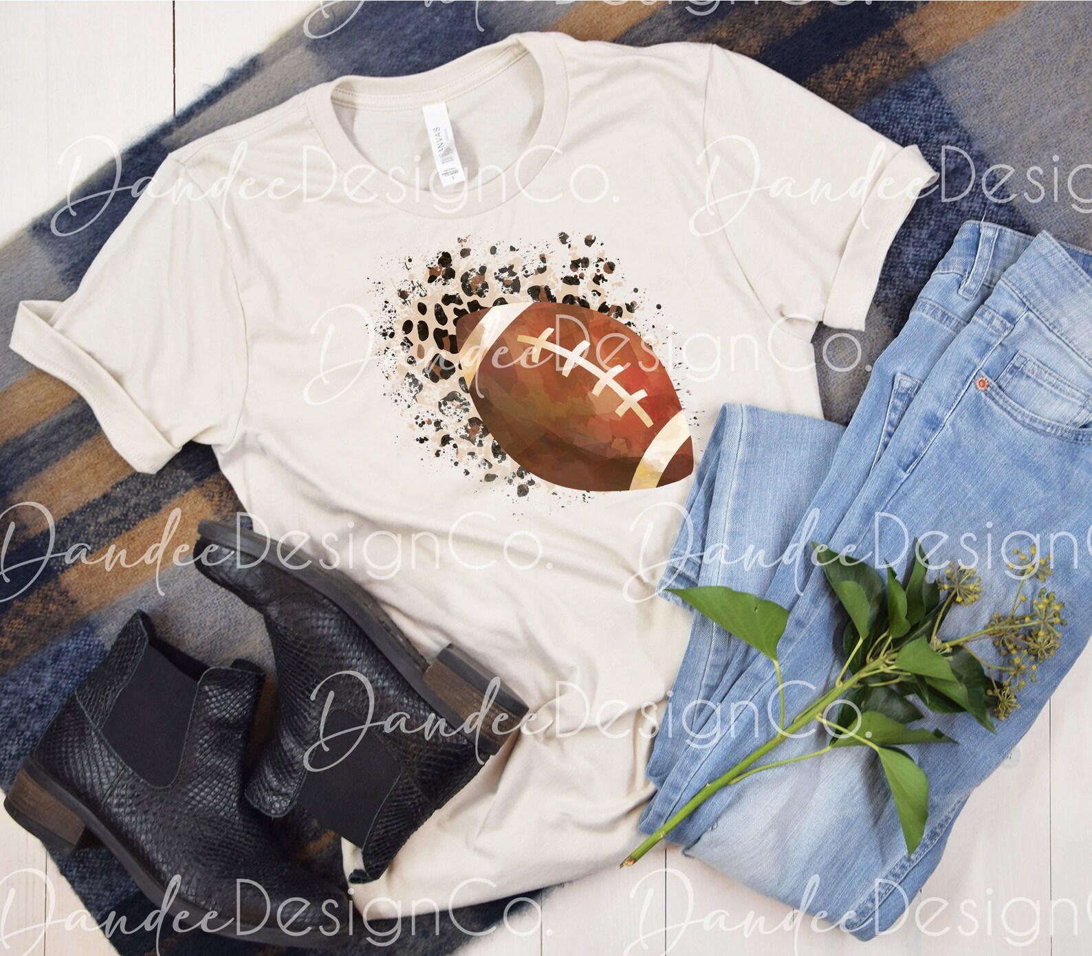 Football PNG Football Sublimation Design Leopard Print - Etsy