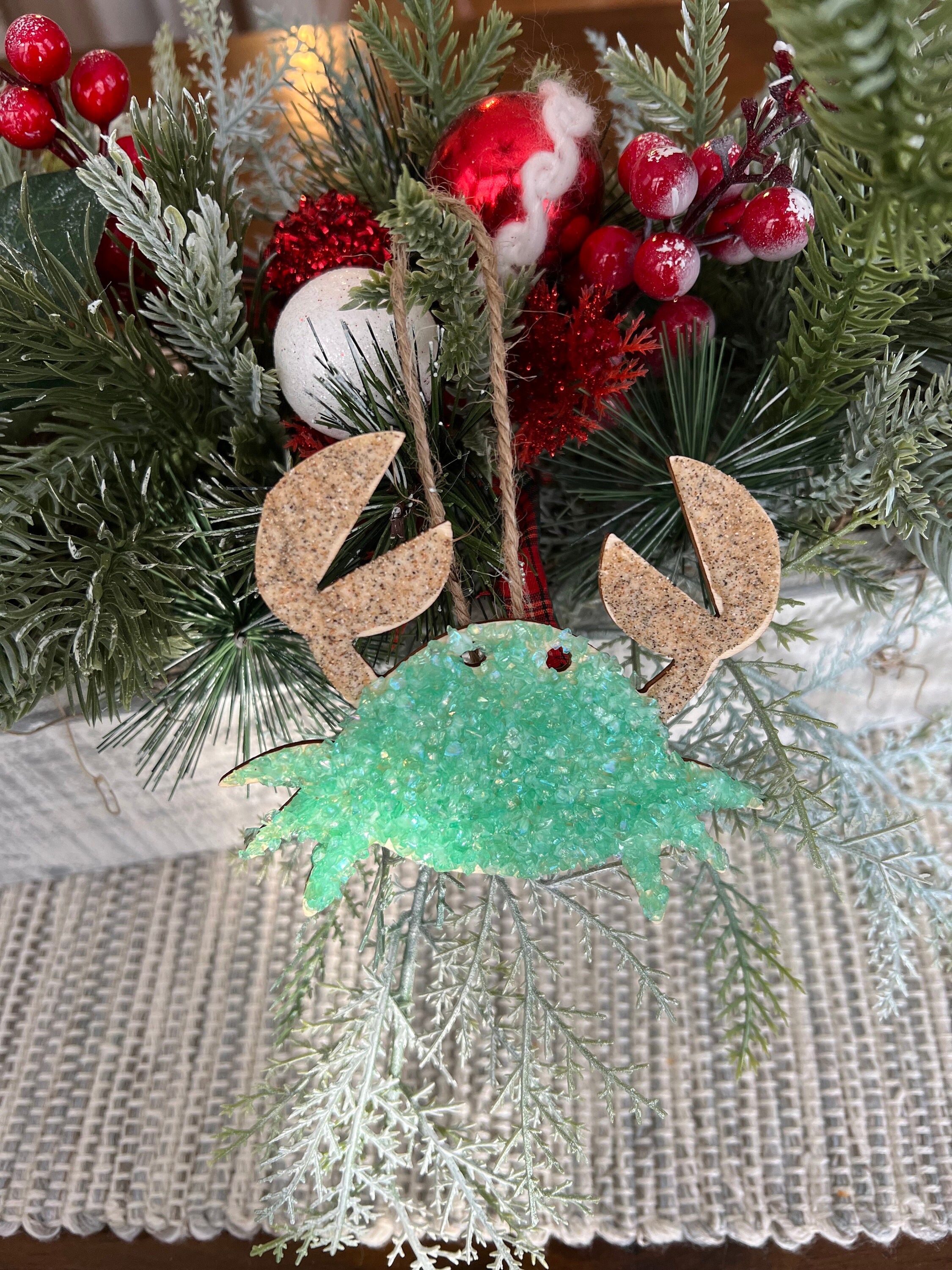 Handmade Crab Ornament/ Cottage Decor/ Coastal Decor - Etsy