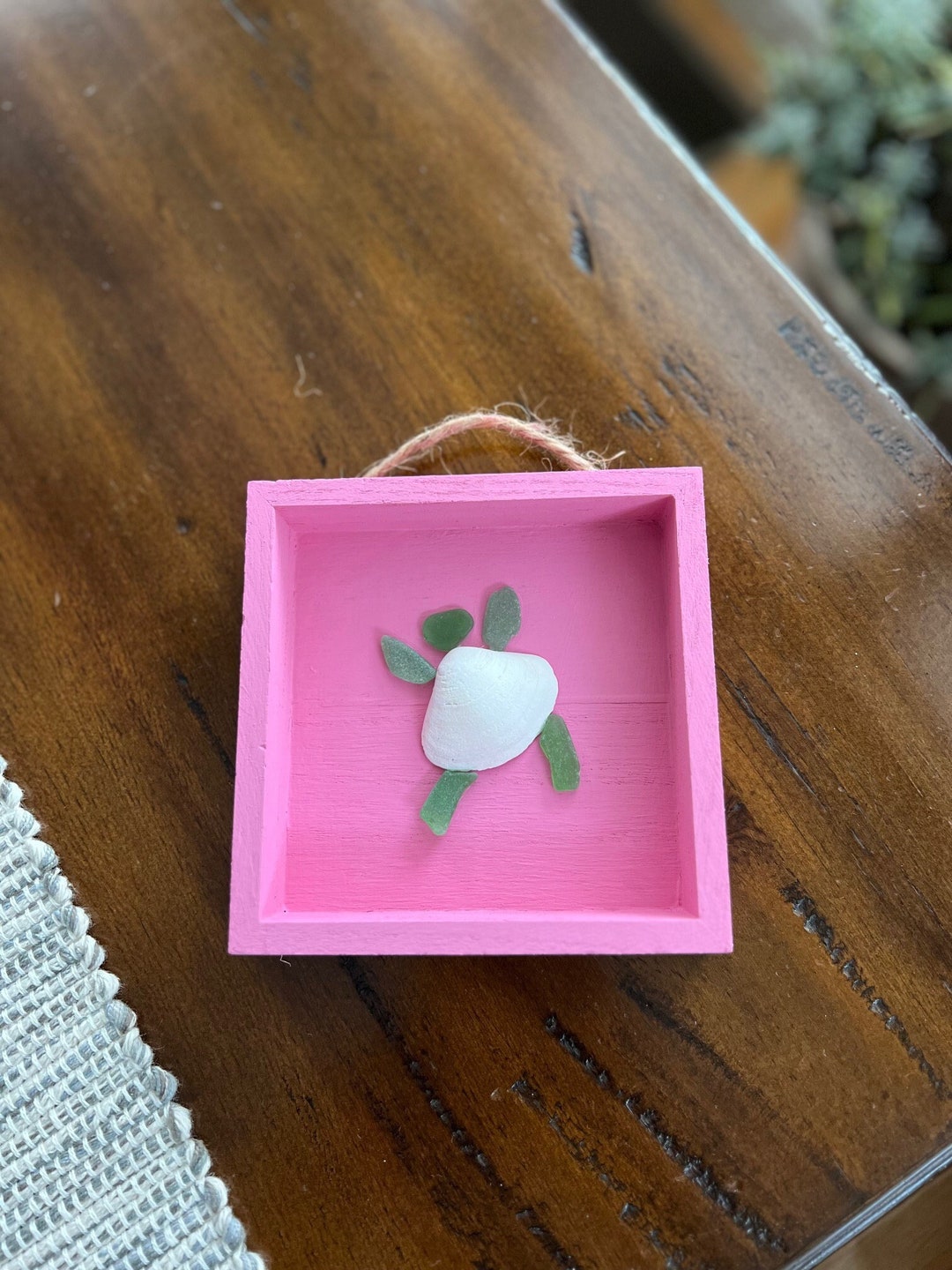 Sea Glass Wall Art Shell Turtle Art Etsy