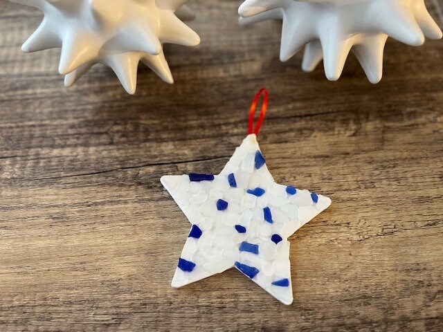 Sea Glass Star/handmade Sea Glass Star Ornament - Etsy