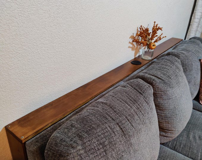 6 In. Wide Behind Couch Table With Power Outlet | Slim Sofa Table for ...