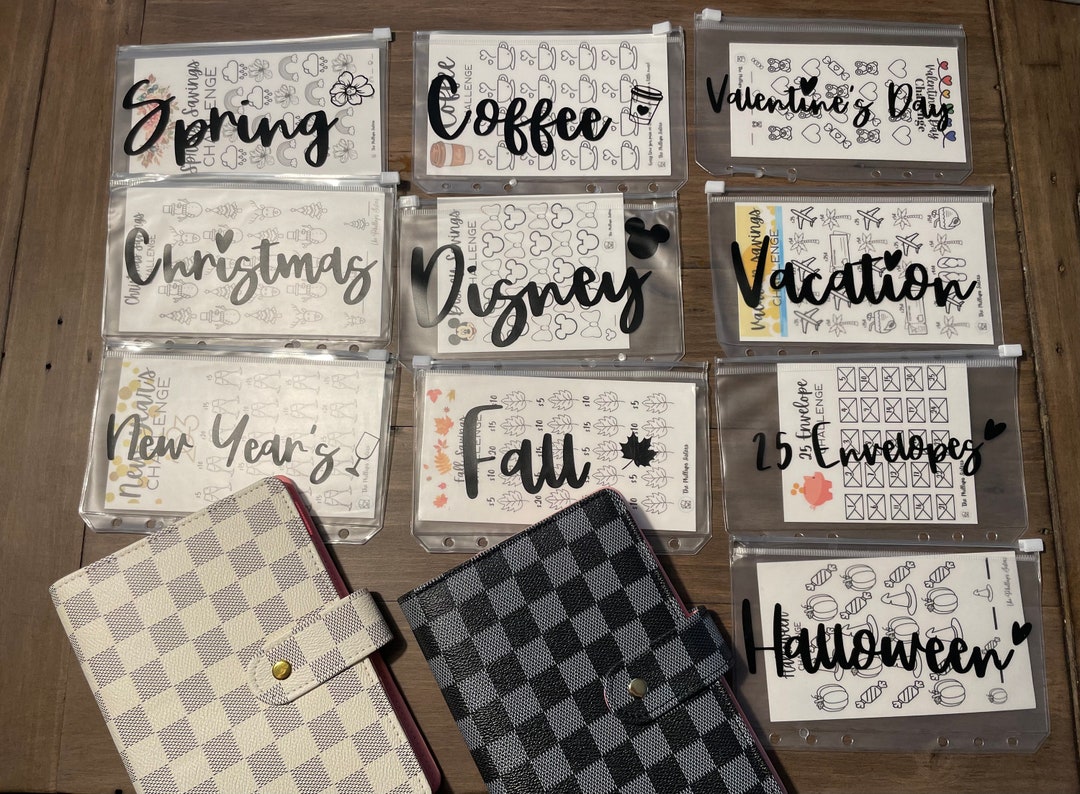 Savings Challenge System With Checkered Binder - Etsy