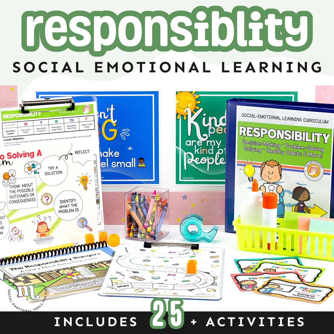 Responsibility Lessons | Responsibility Worksheet| Social Emotional ...