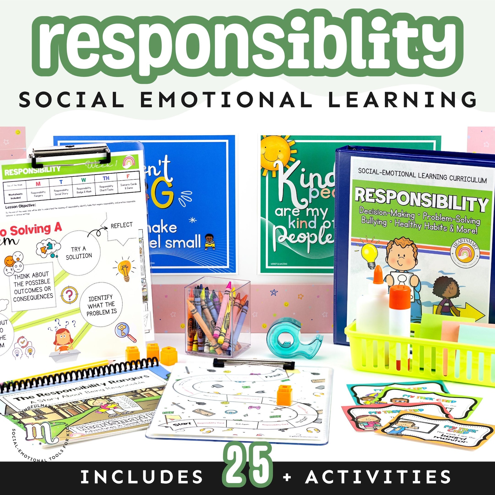 Responsibility Lessons | Responsibility Worksheet| Social Emotional ...