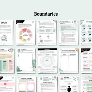 Teen Therapy Worksheets Bundle, Therapist Journal Anxiety, Teenagers ...
