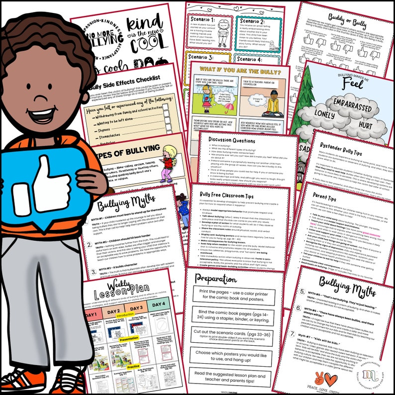 Anti-bullying Activities | Bullying Worksheets + Comic | Positive ...