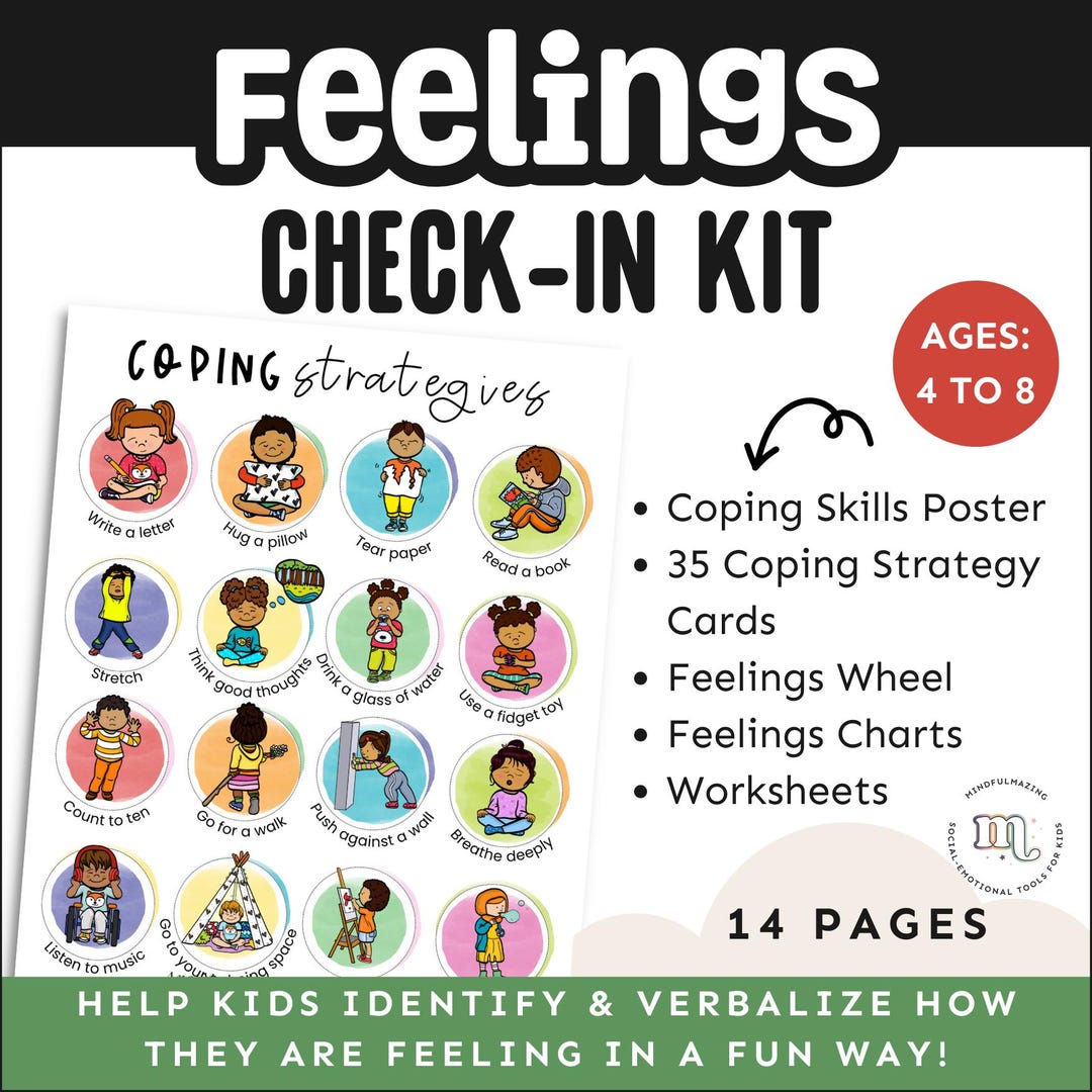 Feelings Wheels | Coping Strategies Poster | Coping Skills Cards ...