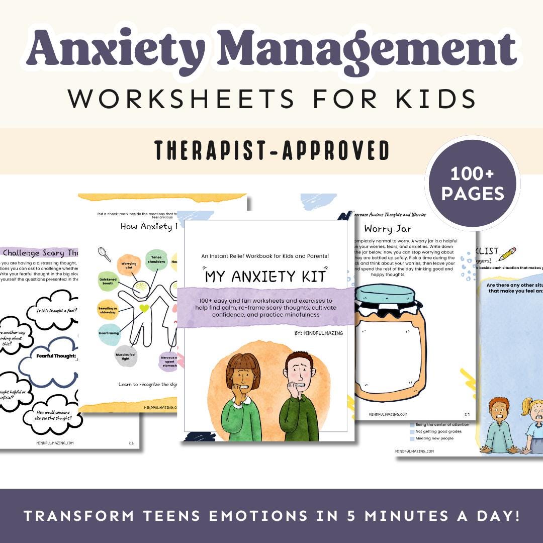Anxiety Management Activities | Worry Activities | Anxiety Worksheet ...