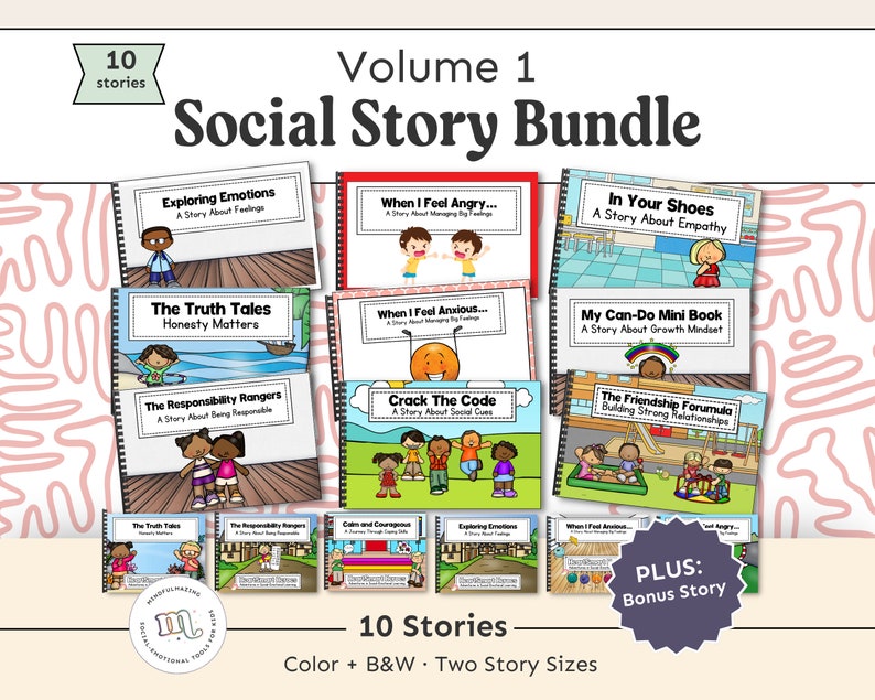Social Stories Bundle Social Stories Hitting Making Friends Social ...