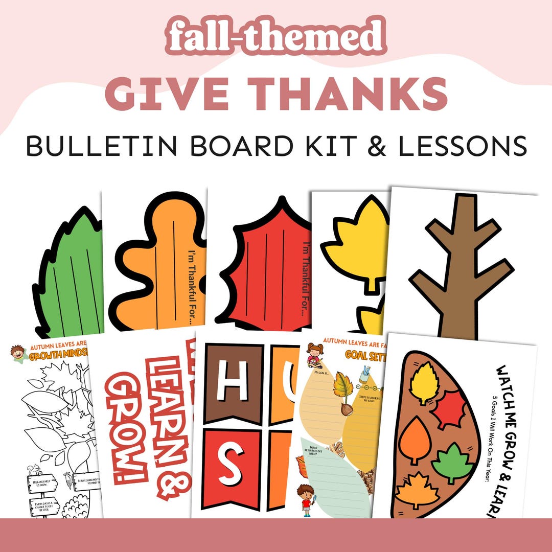 Fall Bulletin Board Kit: Gratitude Leaves, SEL Activities (digital ...