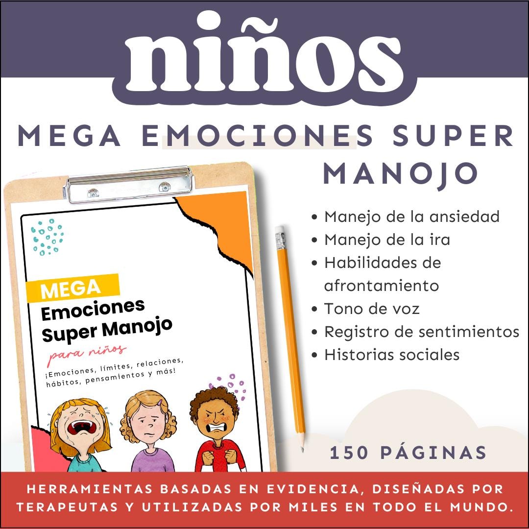 Súper Paquete Mega Emociones Para Niños, Ansiedad, Ira, Tono De Voz ...
