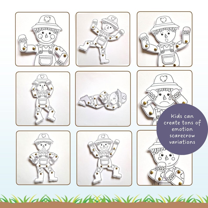 Emotions Activities Scarecrow Craft and Writing SEL Kit, Fall Social ...