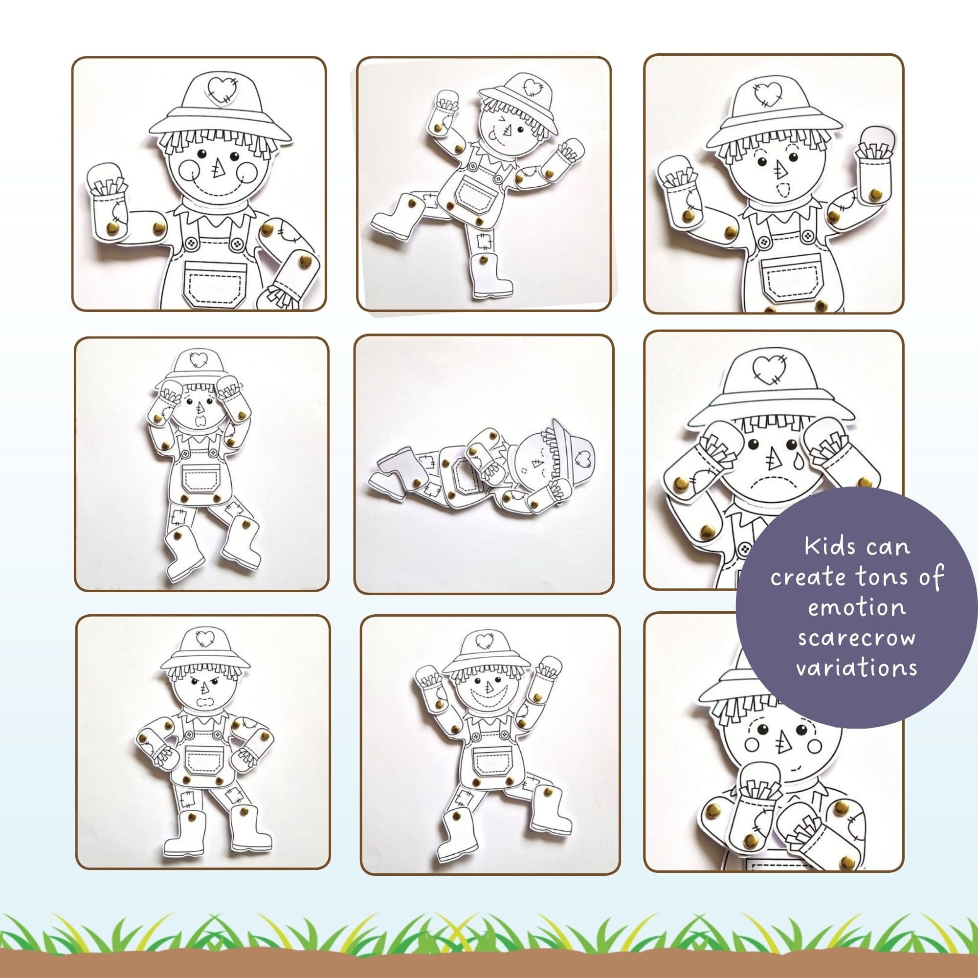 Emotions Activities Scarecrow Craft and Writing SEL Kit, Fall Social ...