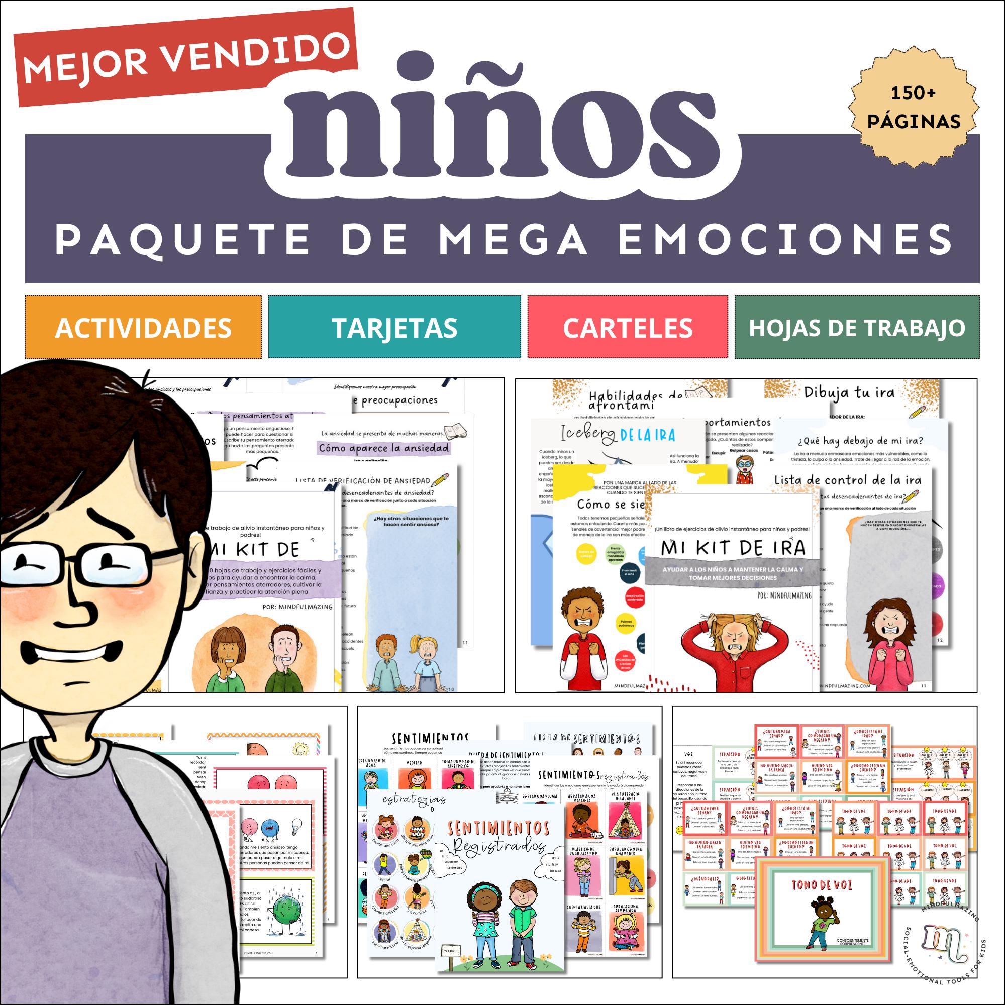 Spanish Emotions SEL Bundle Kit: Anxiety, Anger, Feelings - Etsy