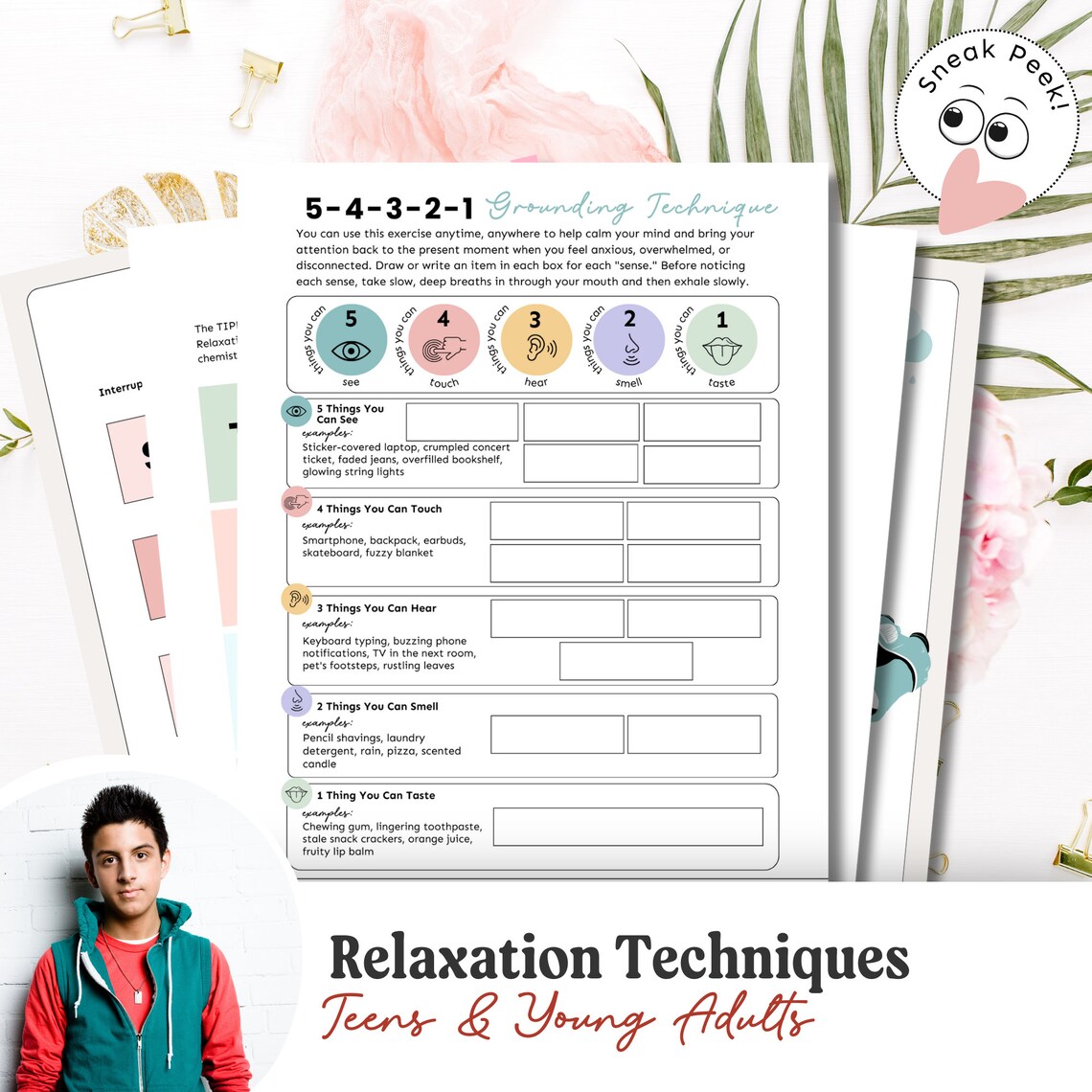 Teen Therapy Mega Worksheet Bundle, Therapy Workbook, Therapist Journal ...