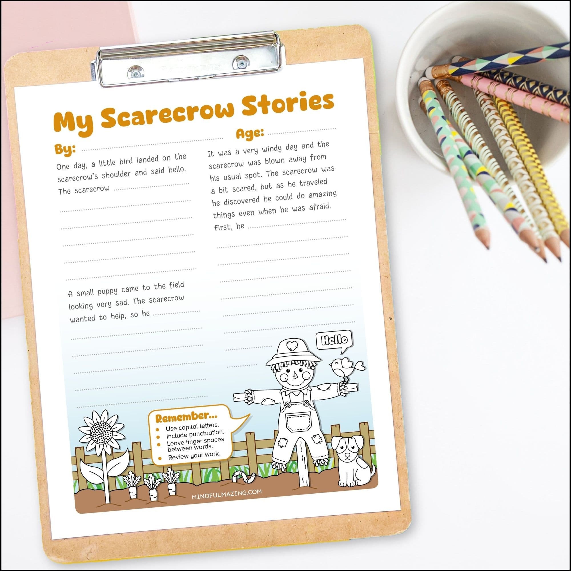 Emotions Activities Scarecrow Craft and Writing SEL Kit, Fall Social ...