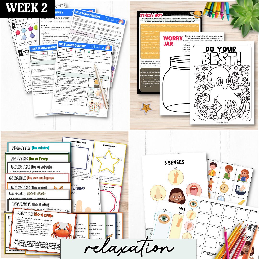 Self-management Social-emotional Curriculum K-2 coping Strategies Goals ...