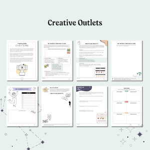 Teen Therapy Worksheets Bundle, Therapist Journal Anxiety, Teenagers ...